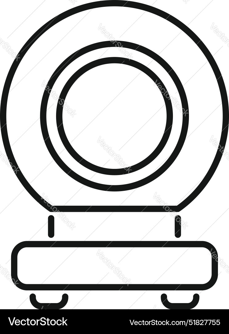 Hyperbaric oxygen therapy chamber standing Vector Image