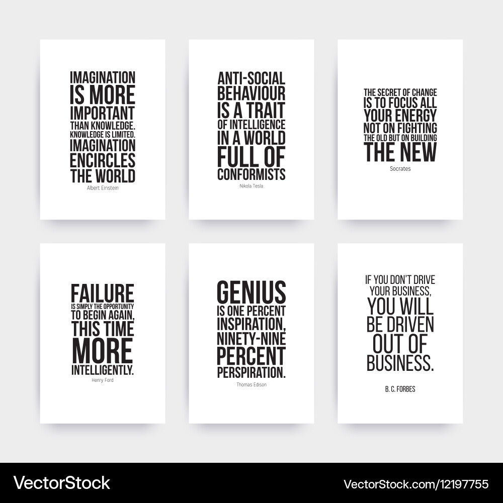 Inspirational motivating quotes set Royalty Free Vector