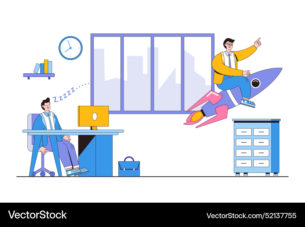 Leadership to win business competition Royalty Free Vector