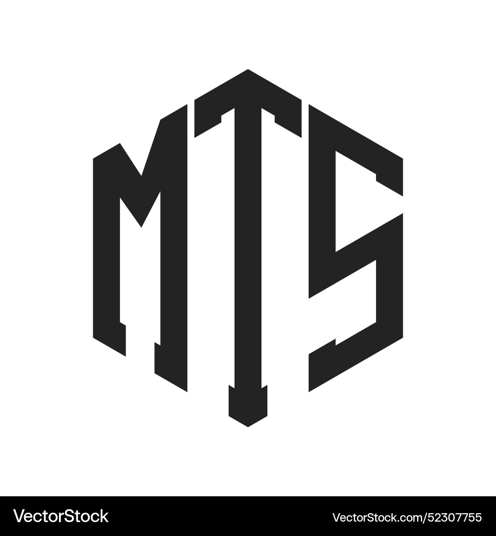 Mts logo design initial letter monogram Royalty Free Vector