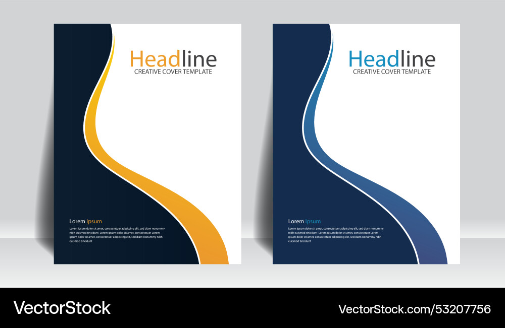 Corporate and simple layout book cover design Vector Image