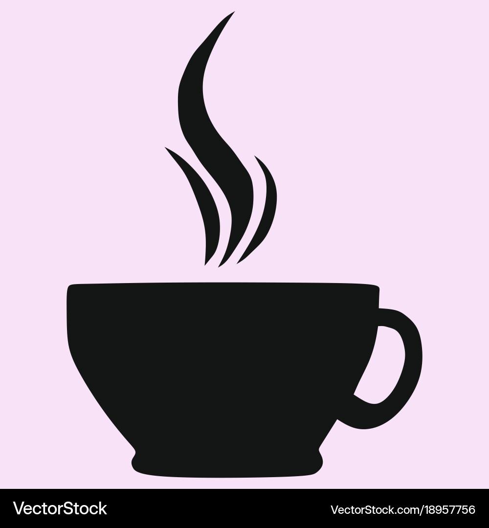 Cup of tea or coffee Royalty Free Vector Image