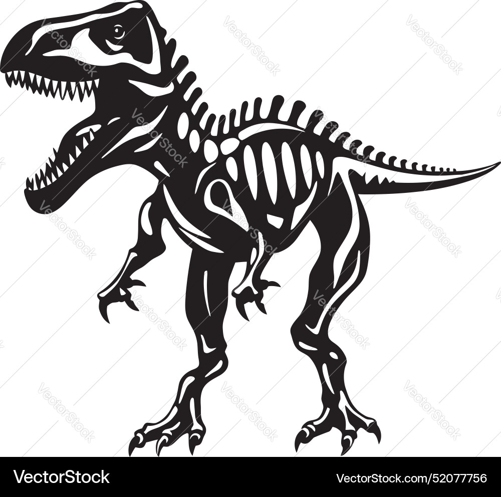 Dino dynasty iconic t rex emblem primeval profile Vector Image