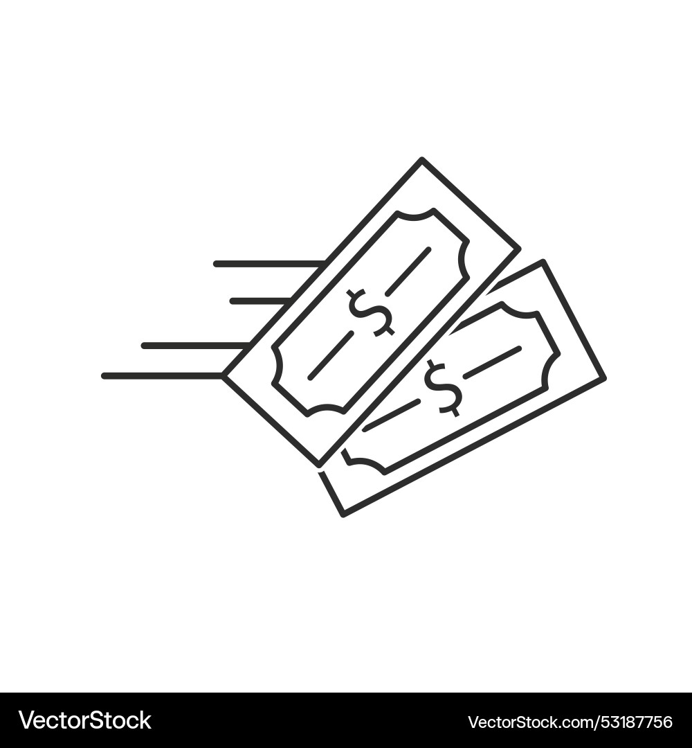 Fast banknote icon element design template Vector Image
