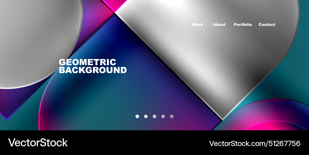 Geometric abstract glassmorphism with circles Vector Image