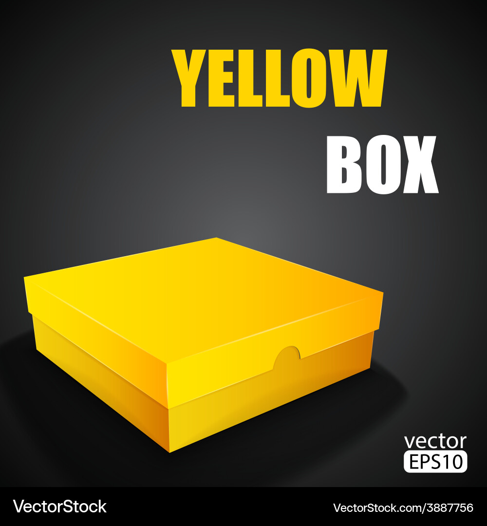 Package yellow box design Royalty Free Vector Image