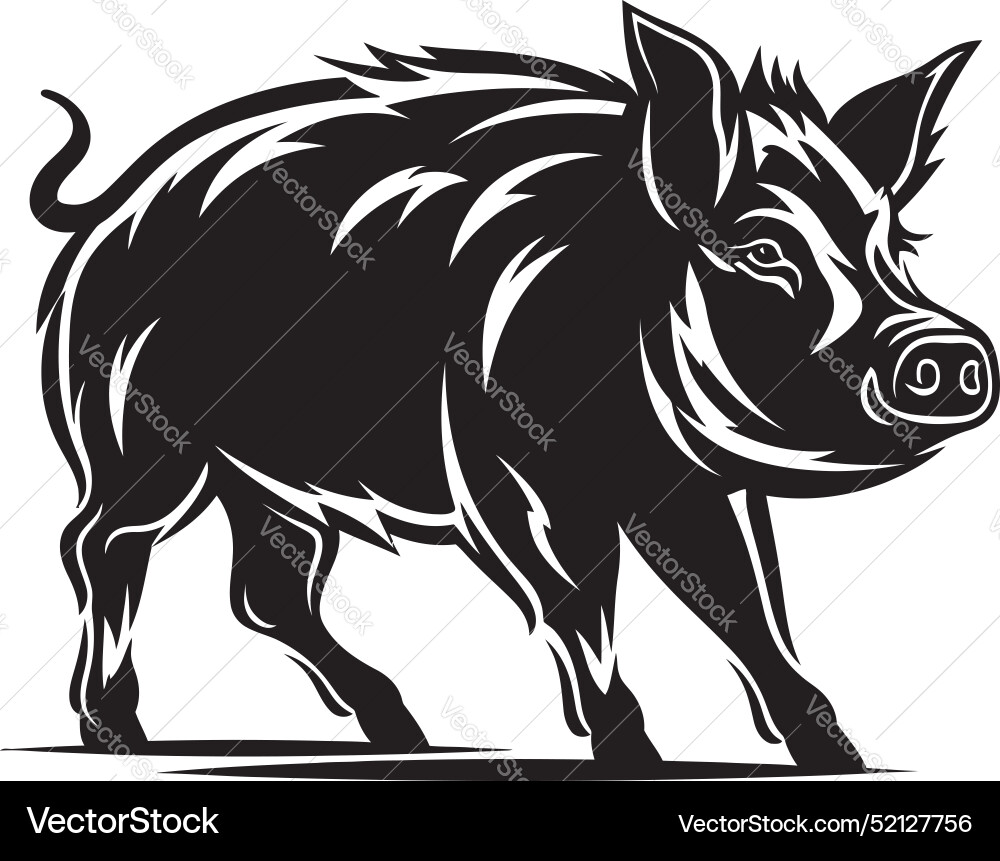 Razorback realm wild boar emblematic symbol Vector Image