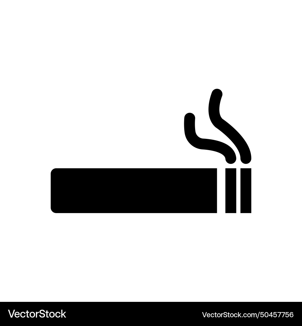 Smoking icon on transparent background Royalty Free Vector
