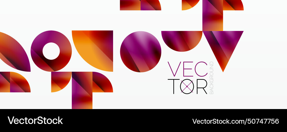 Triangle and circle minimalist composition simple Vector Image