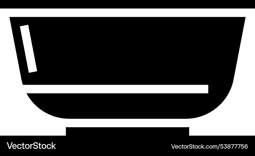 Tub plastic package glyph icon Royalty Free Vector Image