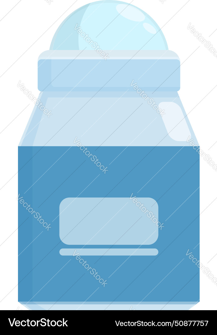 Blue ice deodorant icon cartoon glass Royalty Free Vector