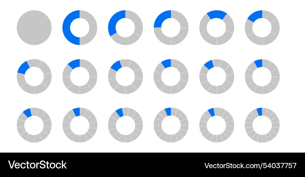 Circular chart for infographic wheel division Vector Image