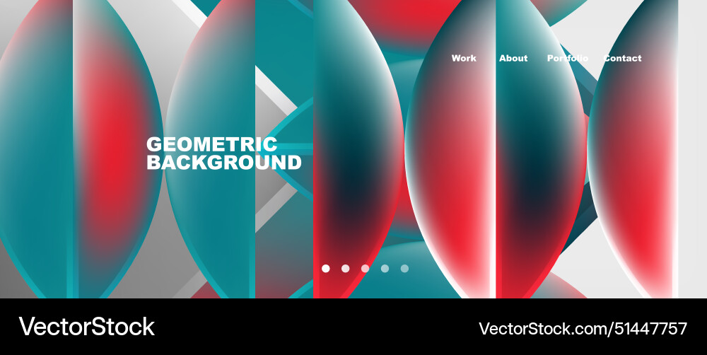 Colorful gradients with abstract geometric shapes Vector Image