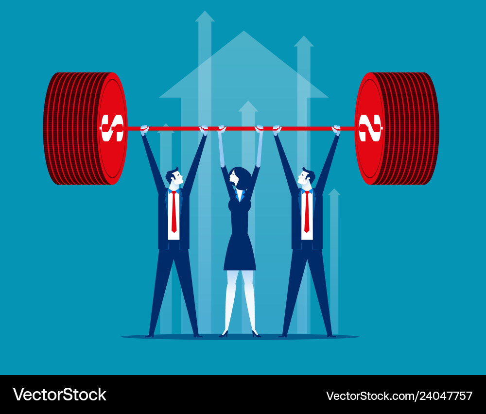 Corporate business success concept Royalty Free Vector Image