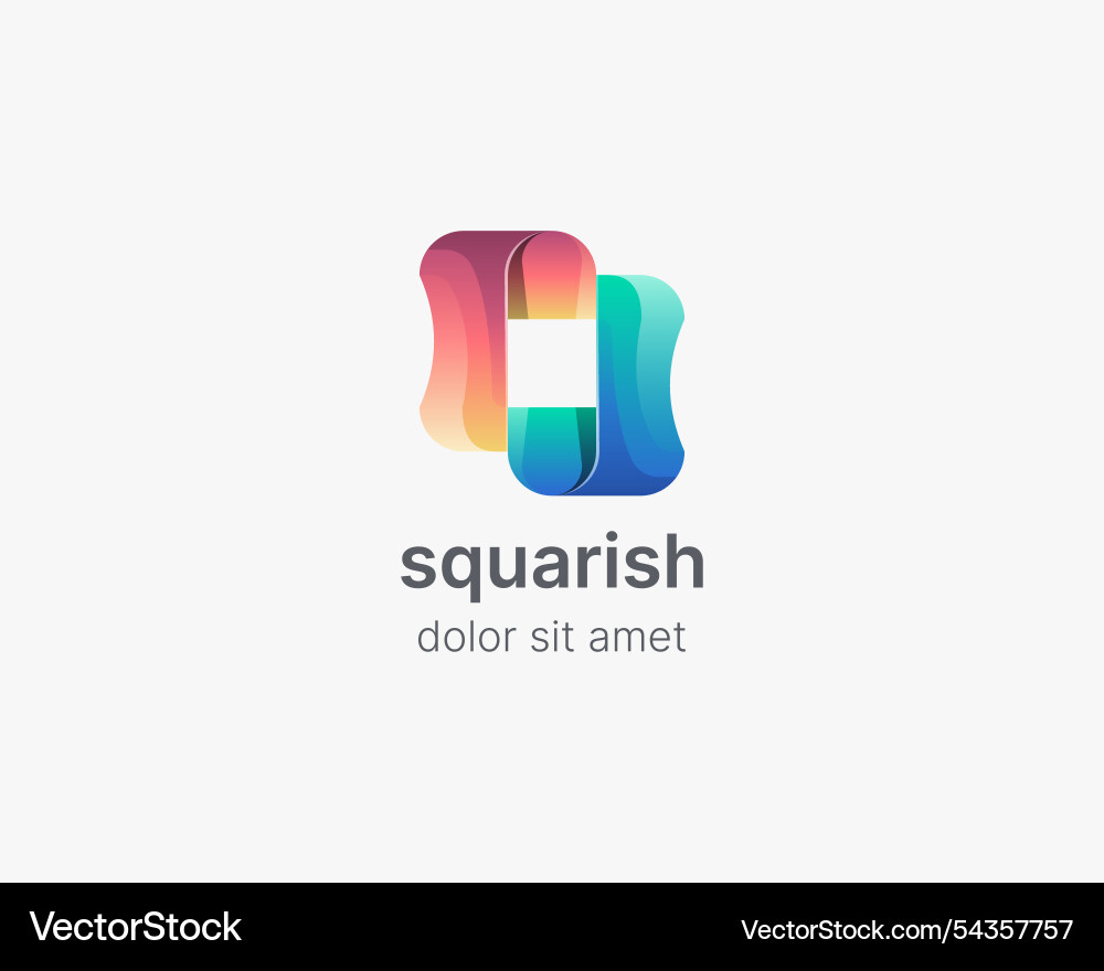 Creative gradient abstract logo Royalty Free Vector Image