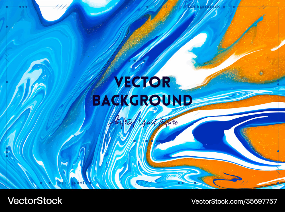 Fluid art texture background with abstract Vector Image