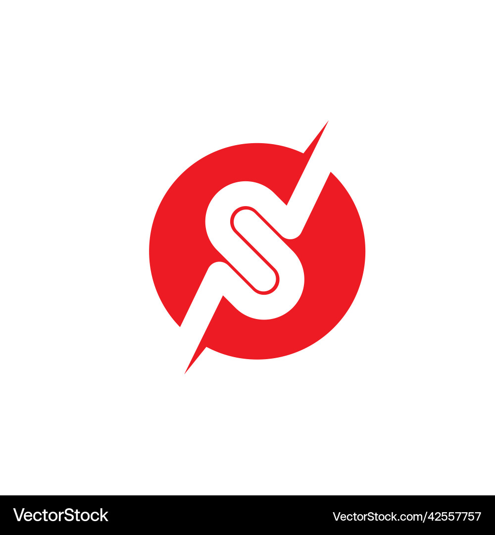 Letter S Circle Icon - Modern Monogram Royalty Free Vector