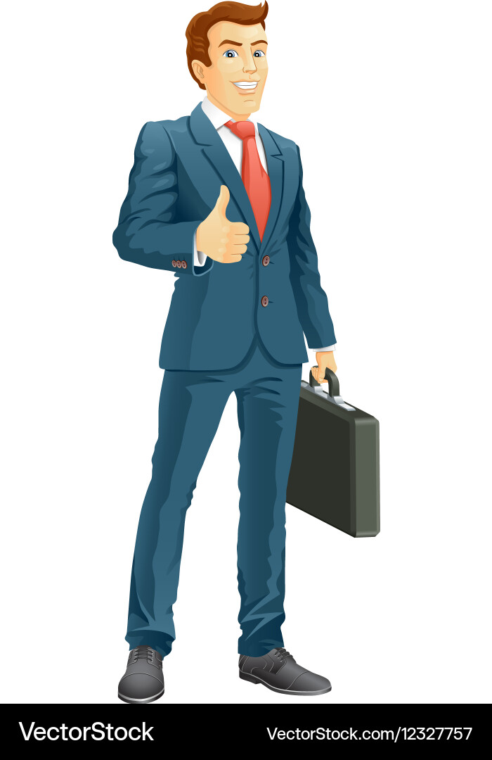 Smiling businessman Royalty Free Vector Image - VectorStock