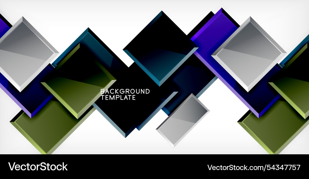 Square shape color abstract geometry Royalty Free Vector