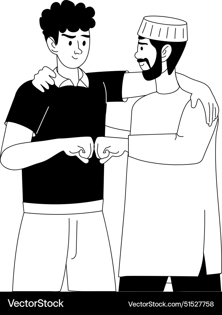 Bro fist Royalty Free Vector Image - VectorStock