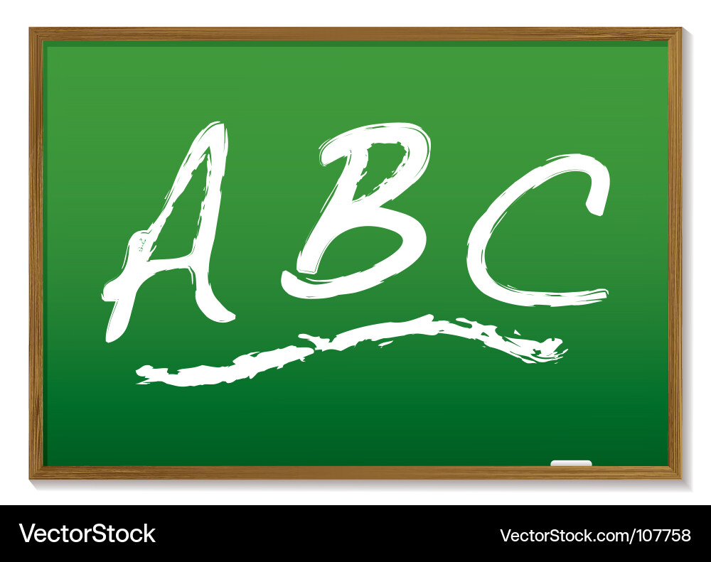 Chalkboard abc Royalty Free Vector Image - VectorStock