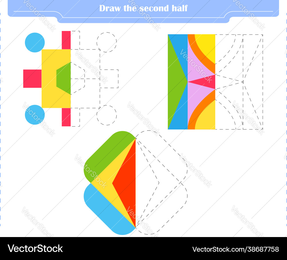 Educational game for children circle and color Vector Image
