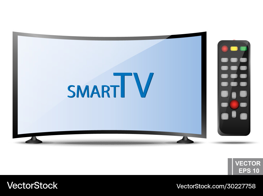 Electronics digital set tv monitor smart Vector Image