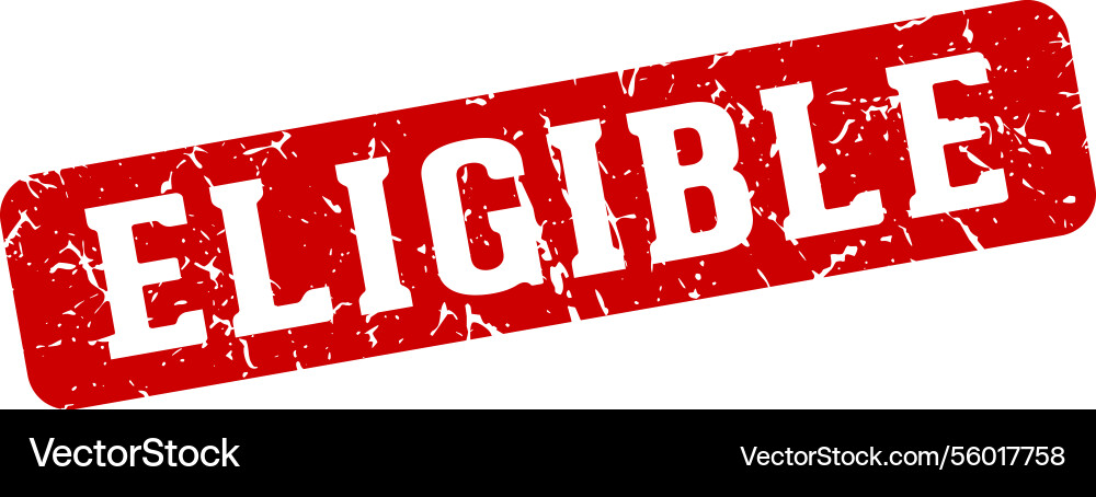 Eligible rectangular sign stamp Royalty Free Vector Image