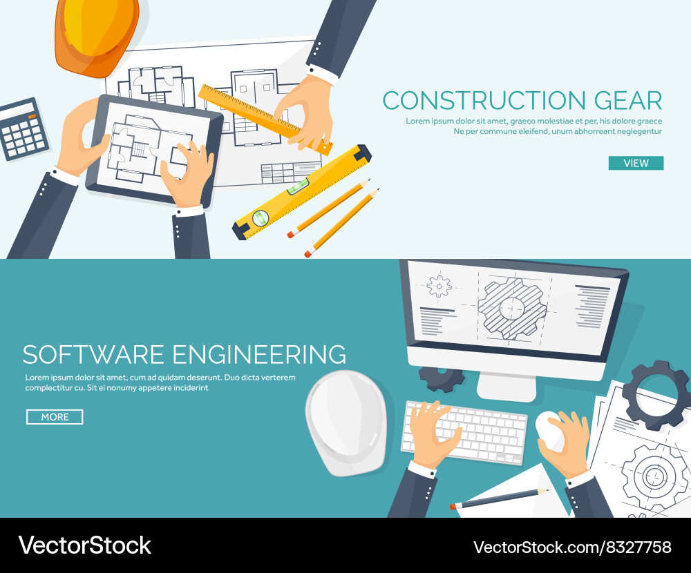 Engineering and architecture Royalty Free Vector Image