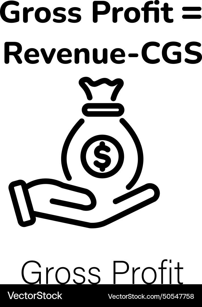 Gross profit Royalty Free Vector Image - VectorStock