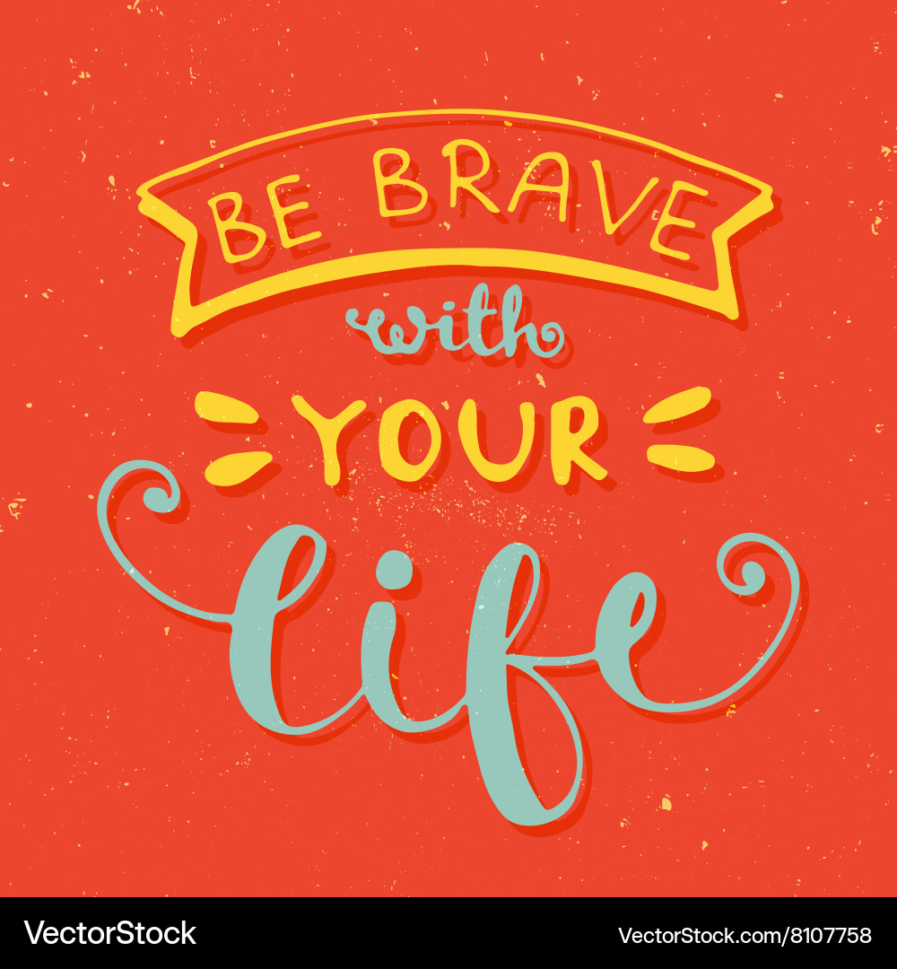 Hand drawn lettering poster Royalty Free Vector Image