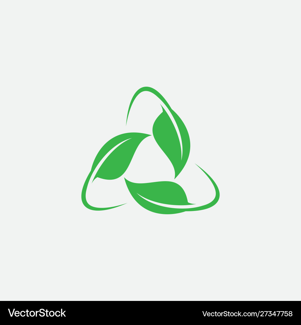 Leaf icon recycle Royalty Free Vector Image - VectorStock