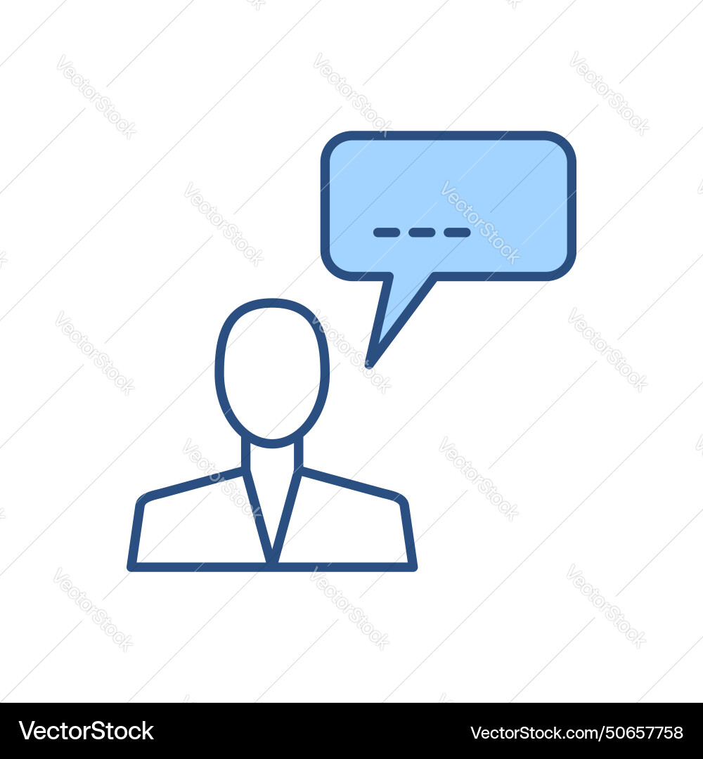 Man talking related icon Royalty Free Vector Image