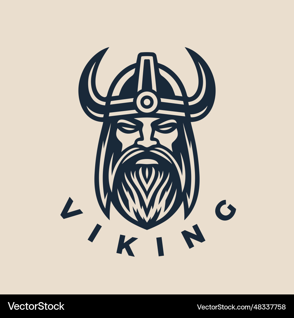 Nordic viking logo icon Royalty Free Vector Image