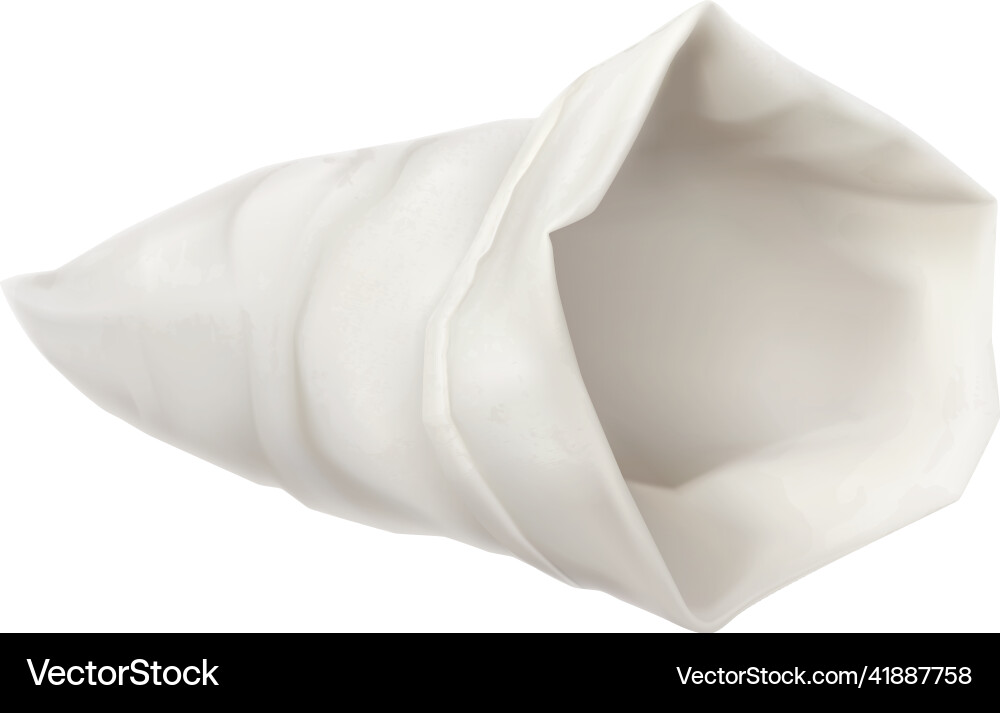 Open sack realistic composition Royalty Free Vector Image