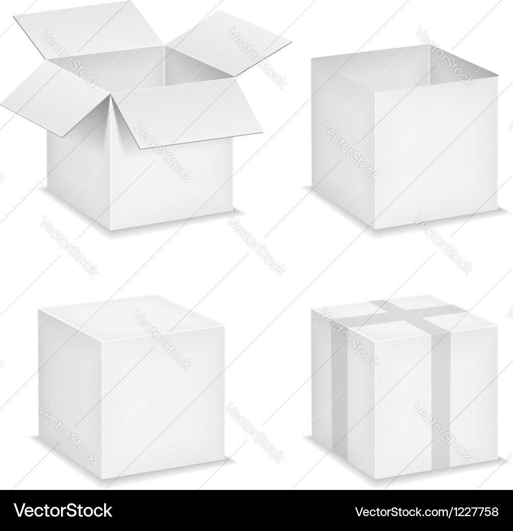 Paper boxes Royalty Free Vector Image - VectorStock