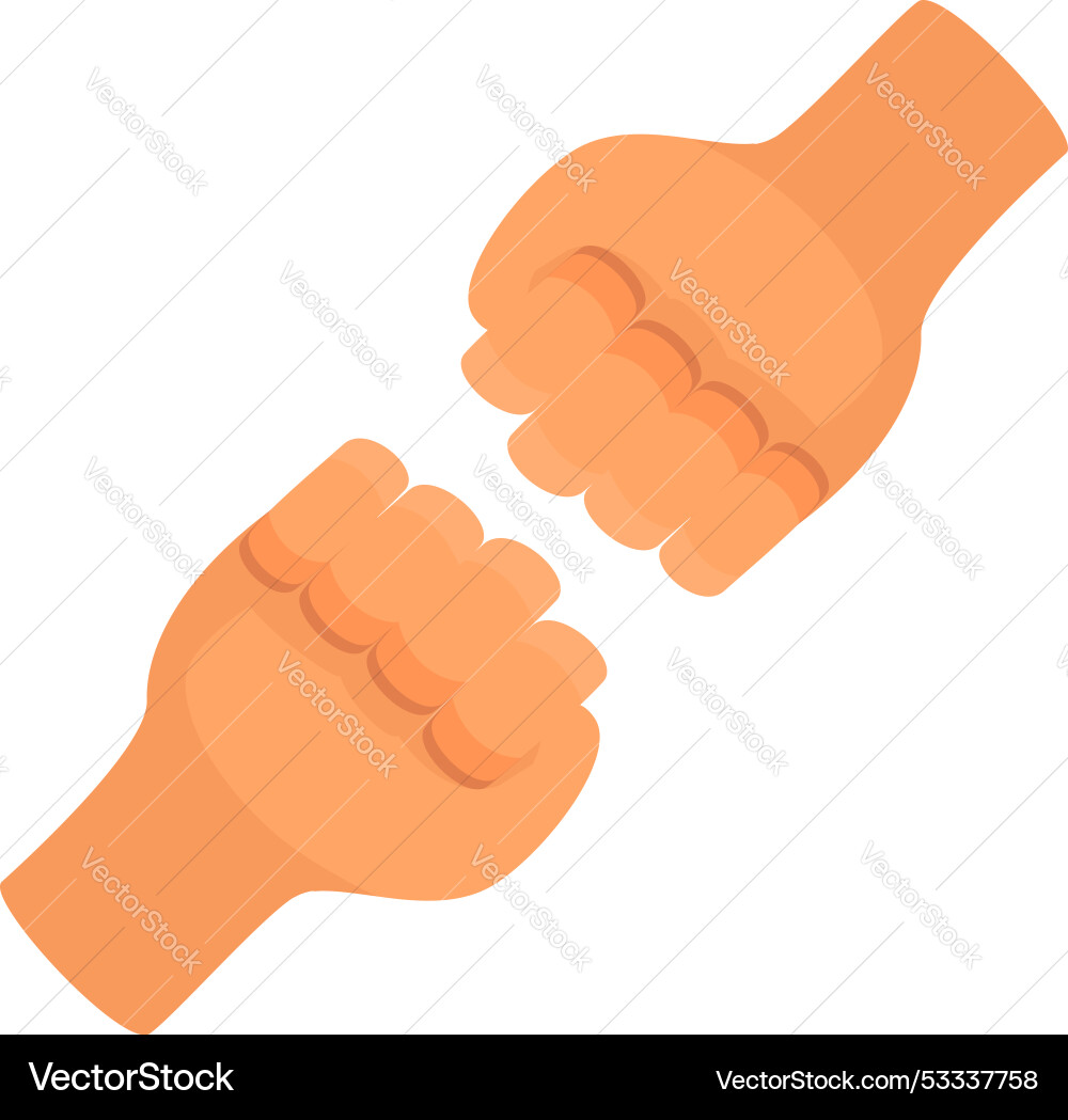 Two hands bumping fists in friendly greeting Vector Image
