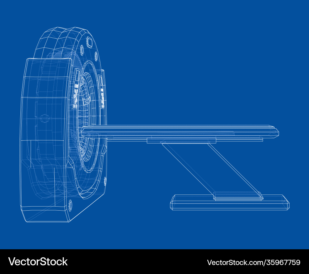3d a mri machine Royalty Free Vector Image - VectorStock