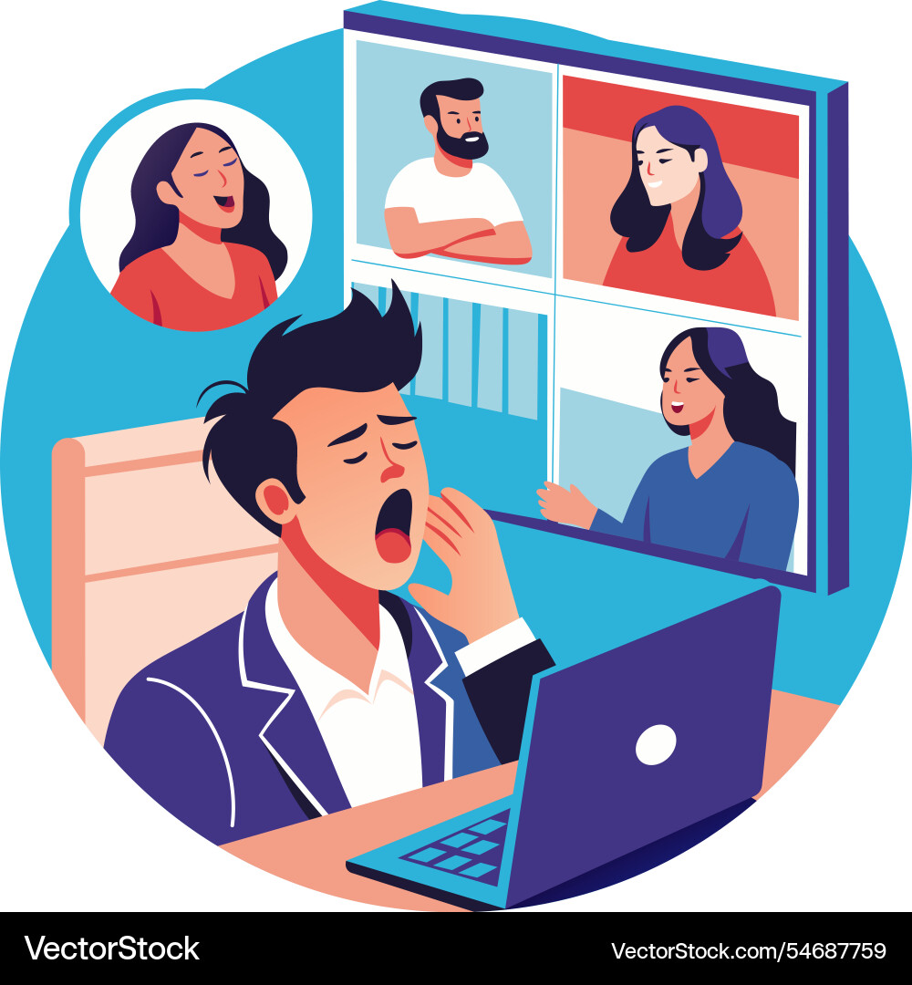 A person falling in work trap flat Royalty Free Vector Image