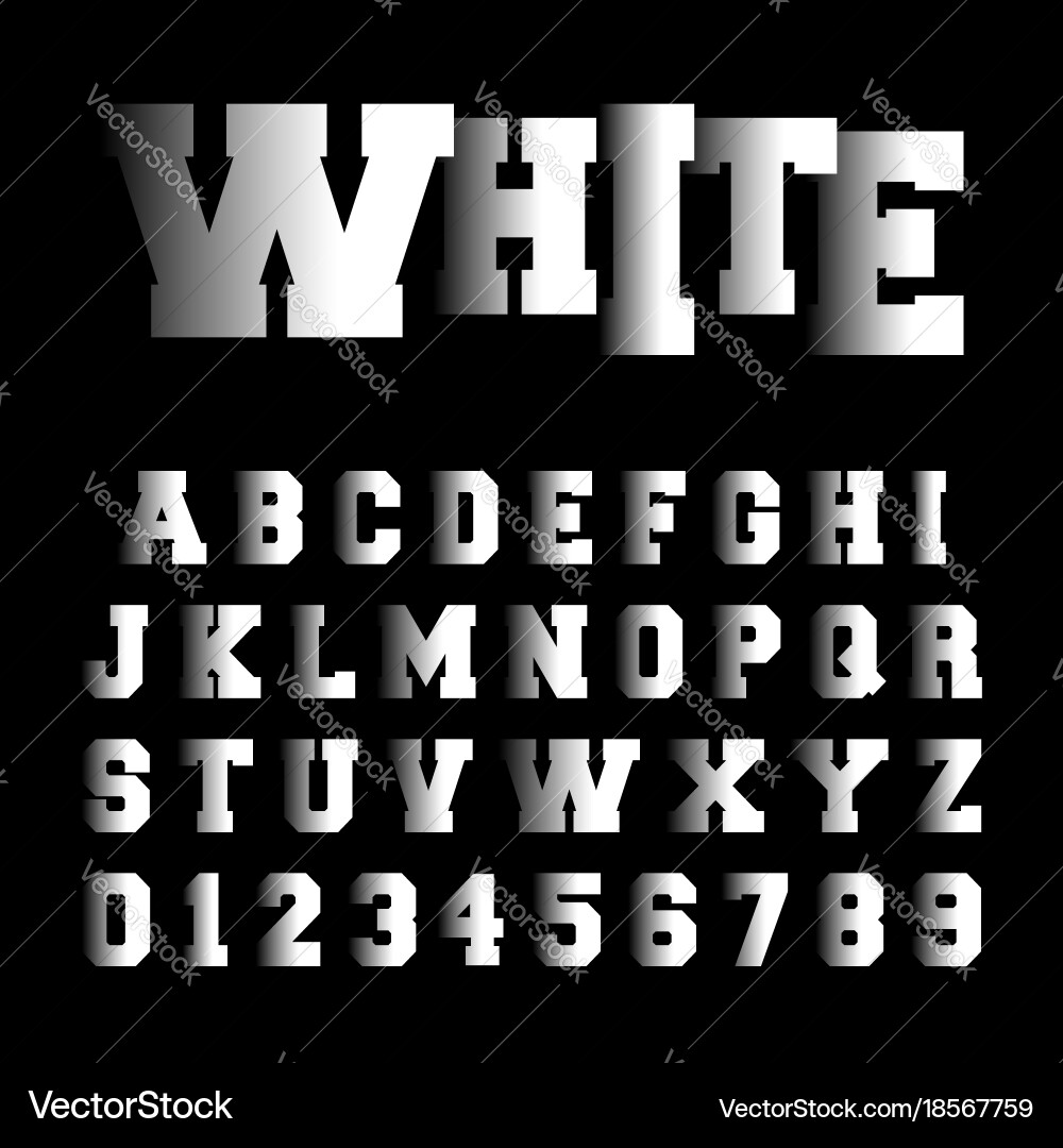 Alphabet font template Royalty Free Vector Image