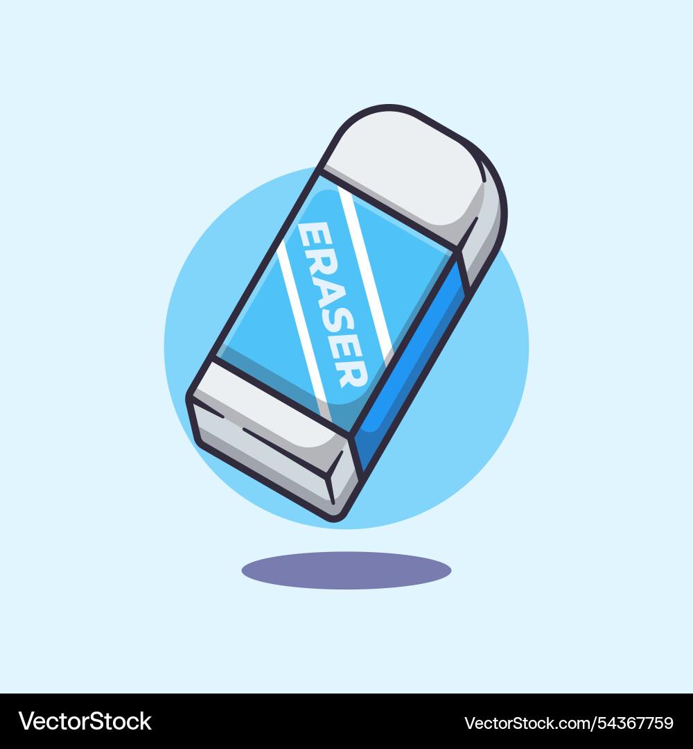 Cartoon of eraser Royalty Free Vector Image - VectorStock