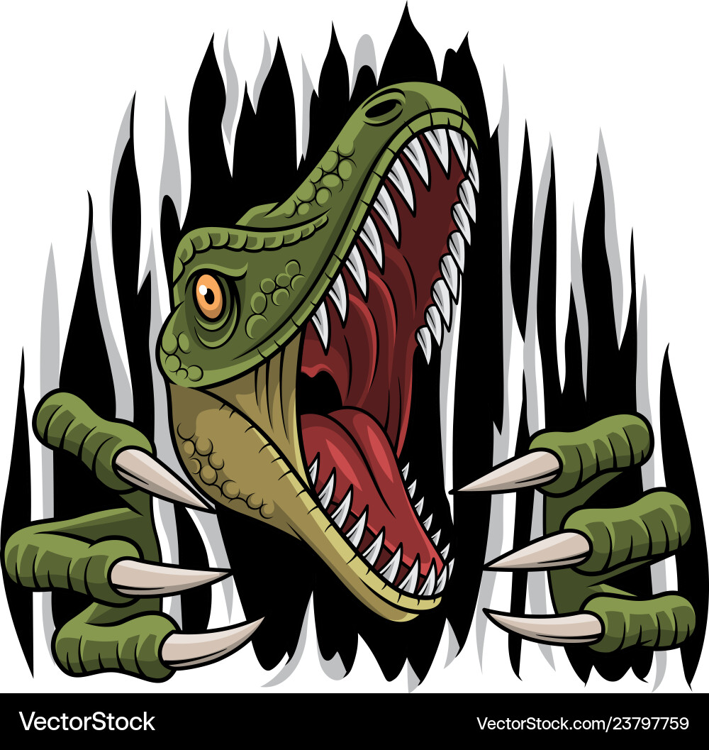 Attacking Raptor Dinosaur Vector Images (over 140)