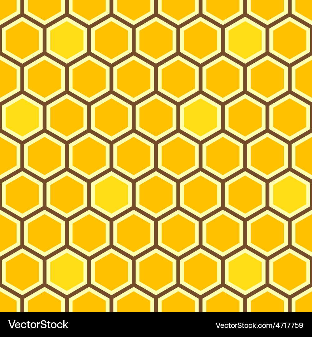 Honey comb color pattern Royalty Free Vector Image