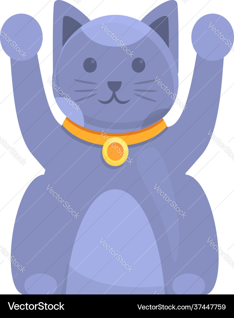 Kitty lucky cat icon cartoon style Royalty Free Vector Image
