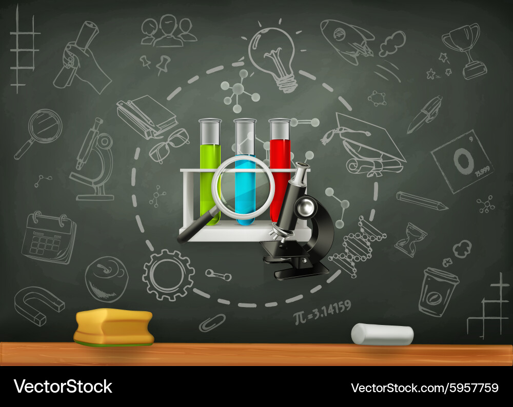 School and science infographics Royalty Free Vector Image