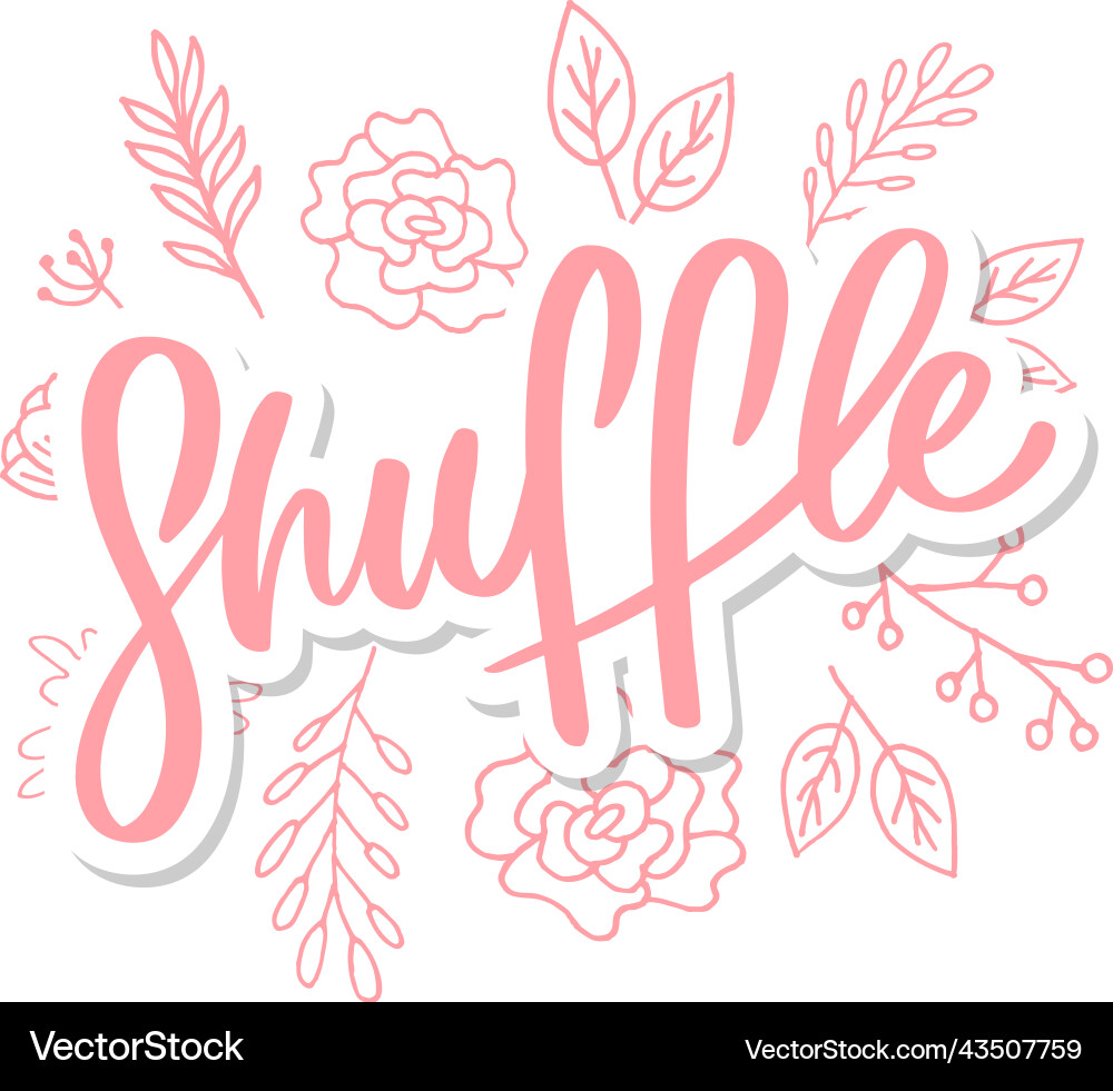 Shuffle dance letter abstract modern art design Vector Image