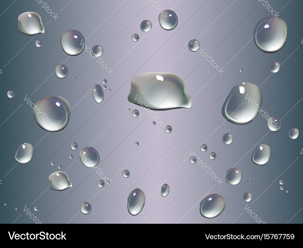 Water drops Royalty Free Vector Image - VectorStock