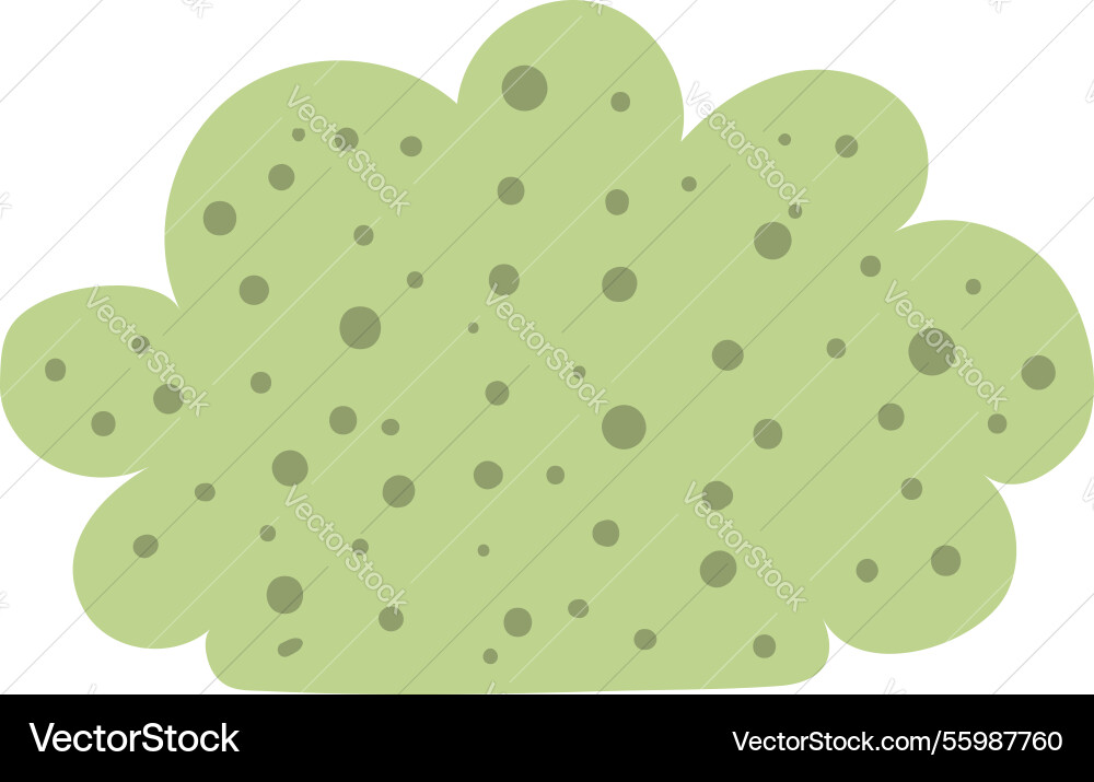 Cartoon bush shrub hand drawn Royalty Free Vector Image