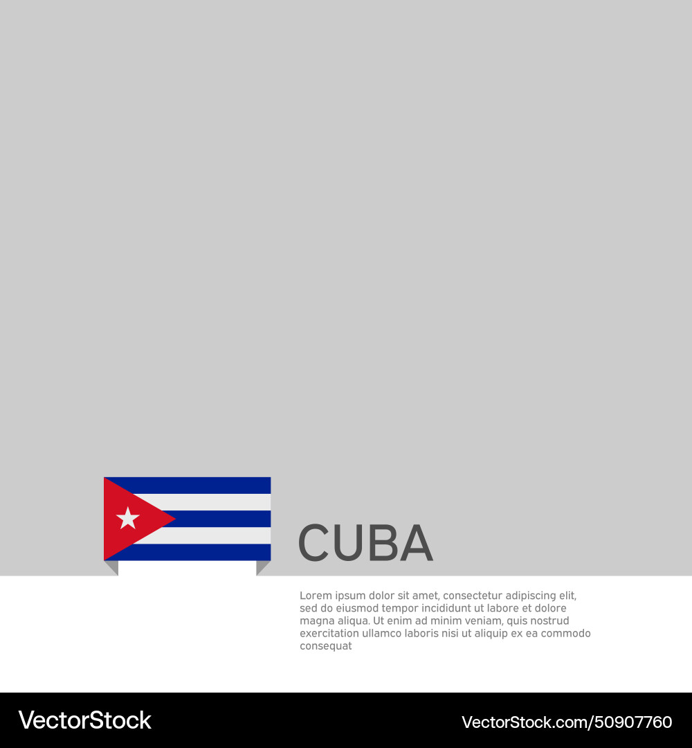 Cuba flag background state patriotic cuban banner Vector Image