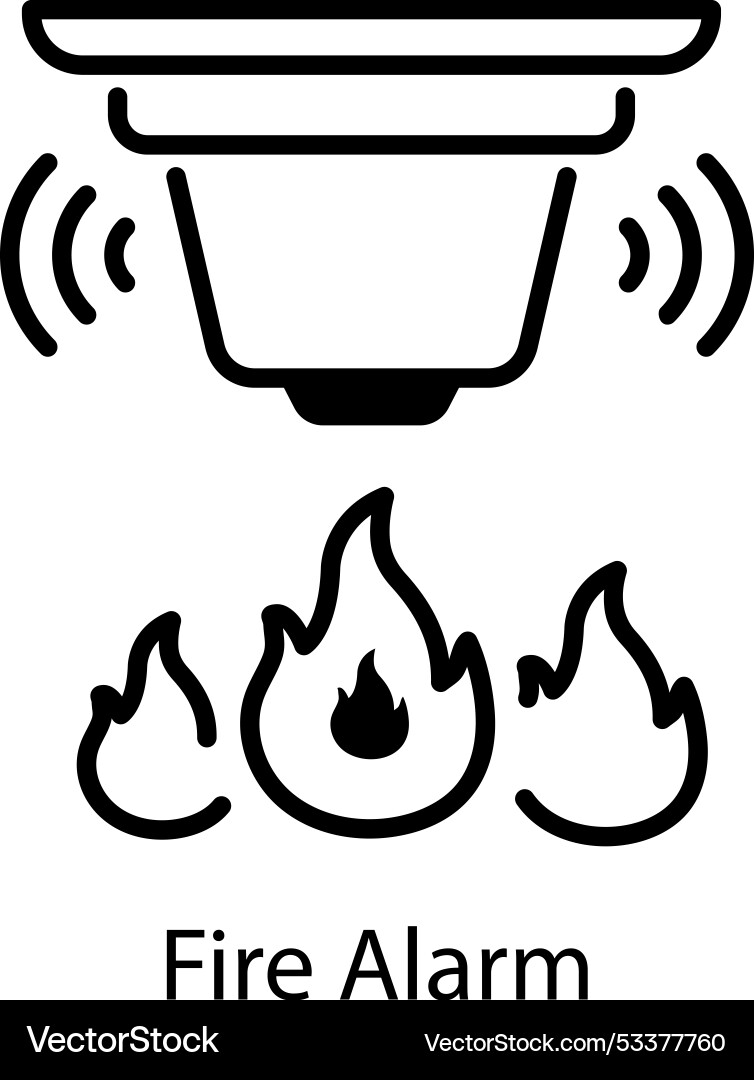 Fire alarm Royalty Free Vector Image - VectorStock